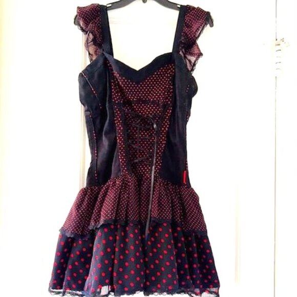 Tripp nyc | Dresses | Tripp Nyc Polka Dots Mini Corset Chiffon Tulle ...